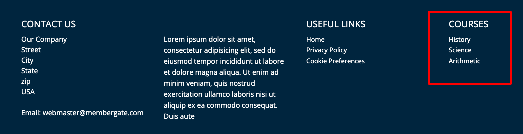 How to Create a Custom link Menu in a Theme | MemberGate Membership Site Software
